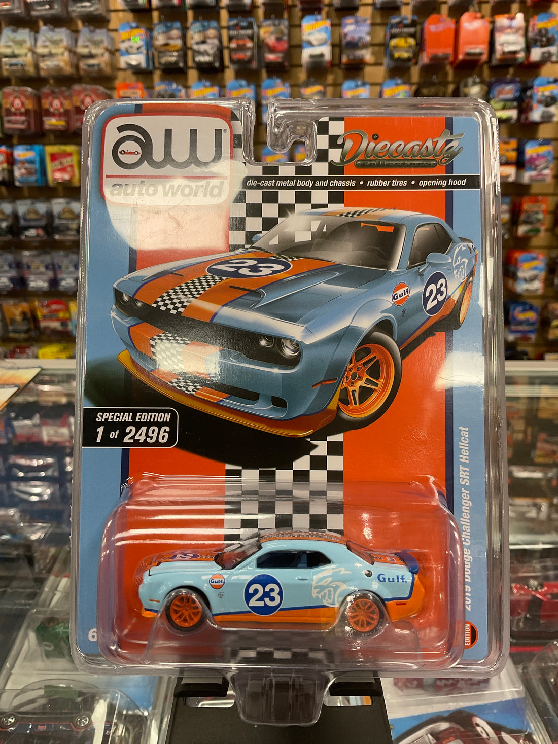 Autoworld DiecastZ Exclusive Gulf 2019 Dodge Challenger SRT Hellcat ...