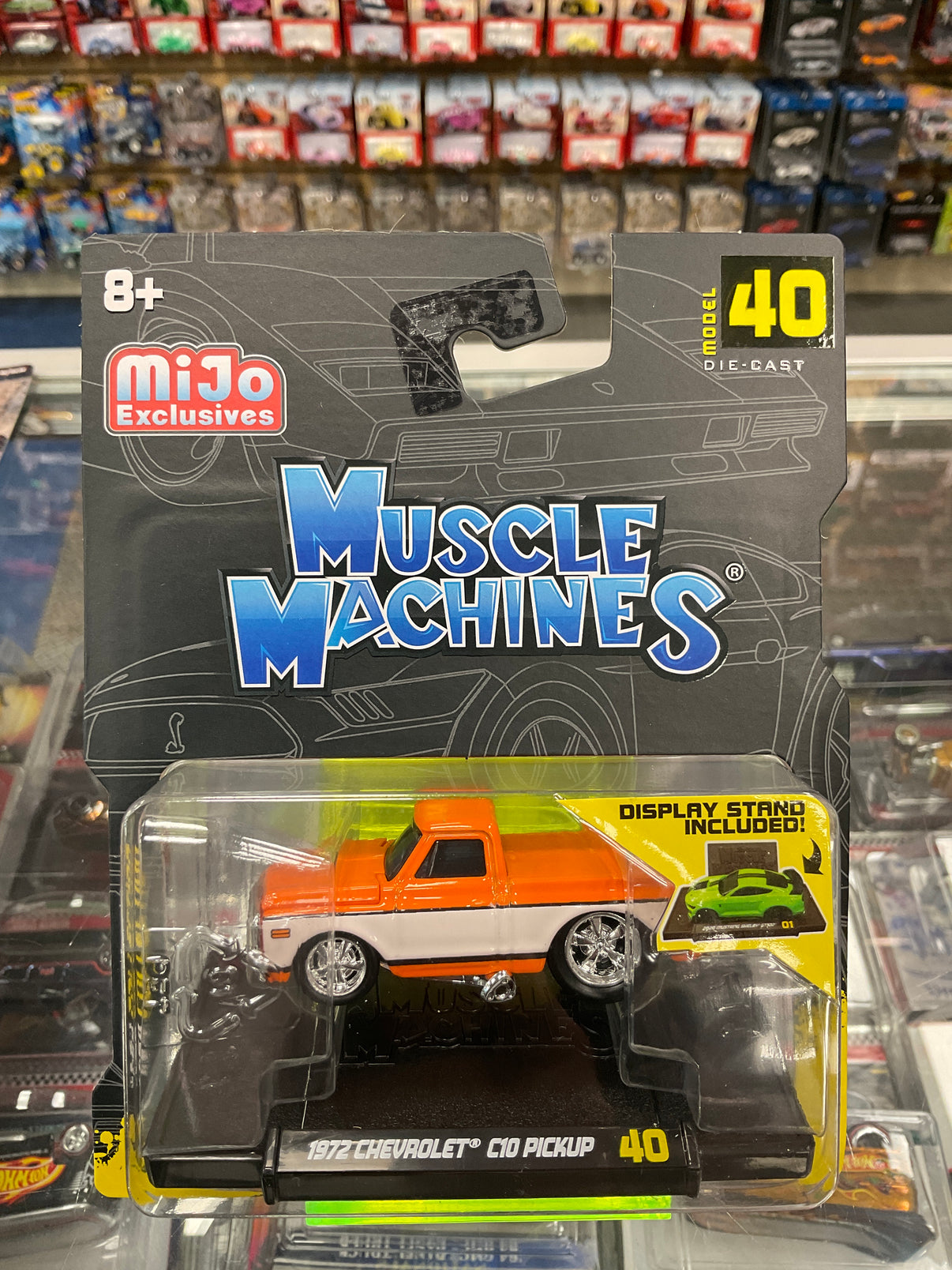 Muscle machines 1972 Chevrolet C10 Pickup Orange/White – Diecastz
